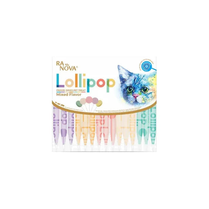 RANOVA Cat Treats - Freeze Dried Lollipop (Mixed Flavor) 1.4g x 15 ...
